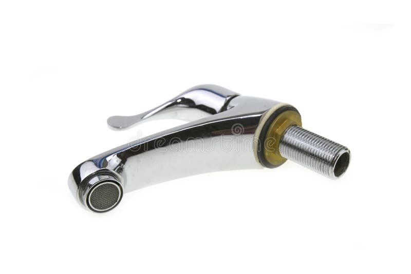 Stainless Steel Tap Isolated on White Background Stock Photo - Image of ...