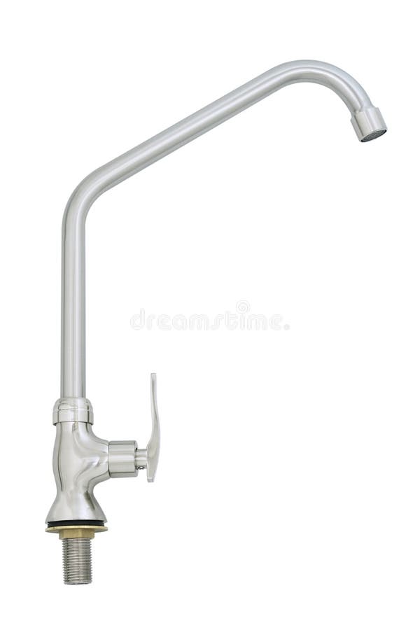 Stainless Steel Tap Isolated on White Background. Stock Photo - Image ...