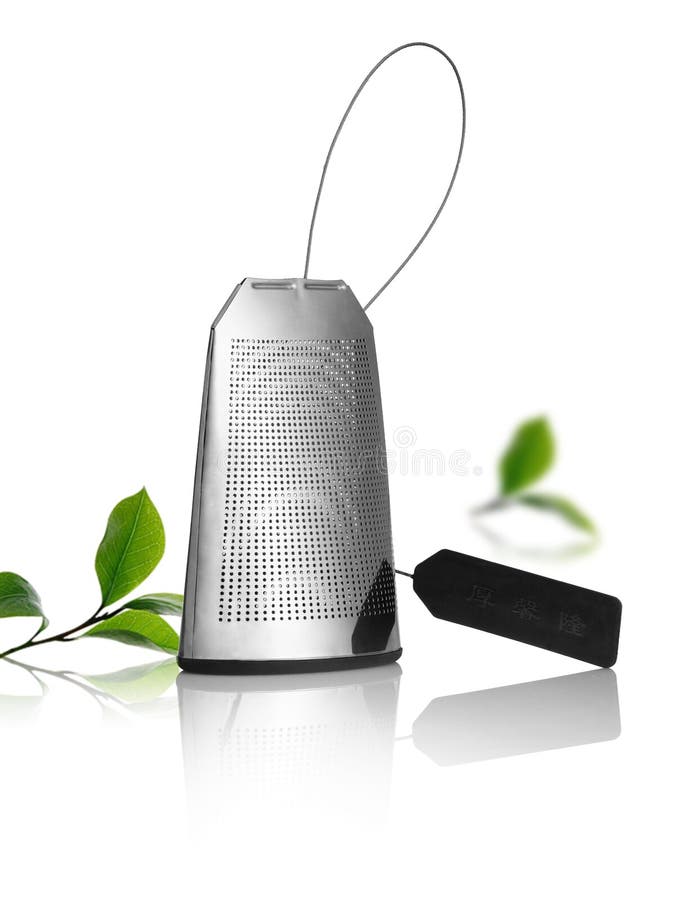 Stainless steel tea bag stock photo. Image of originality - 59538058