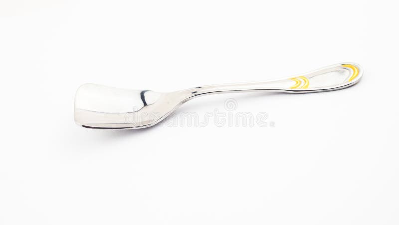 Stainless Steel Teaspoon Isolated on White Background Stock Image ...