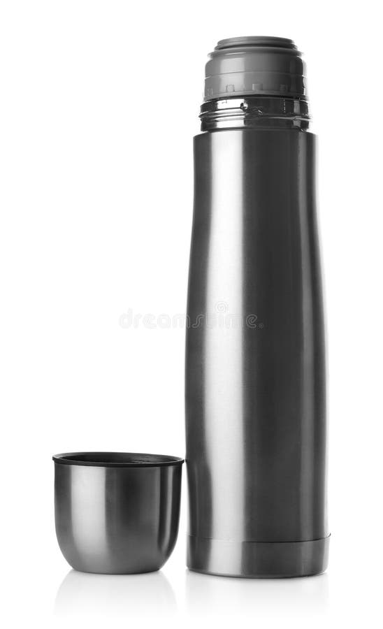 Stainless steel thermos stock image. Image of silver - 28185731