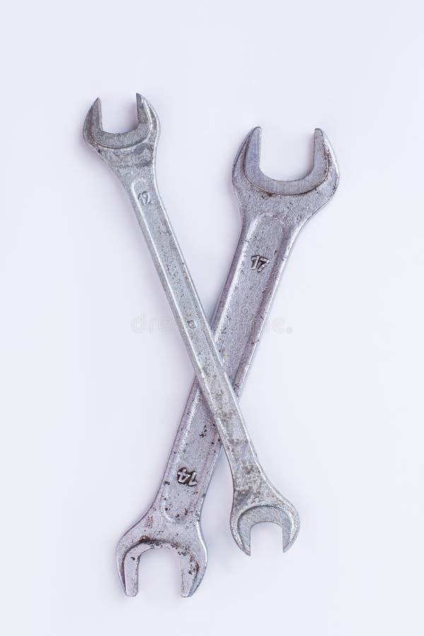 Stainless Steel Tools on White Background. Stock Photo - Image of ...