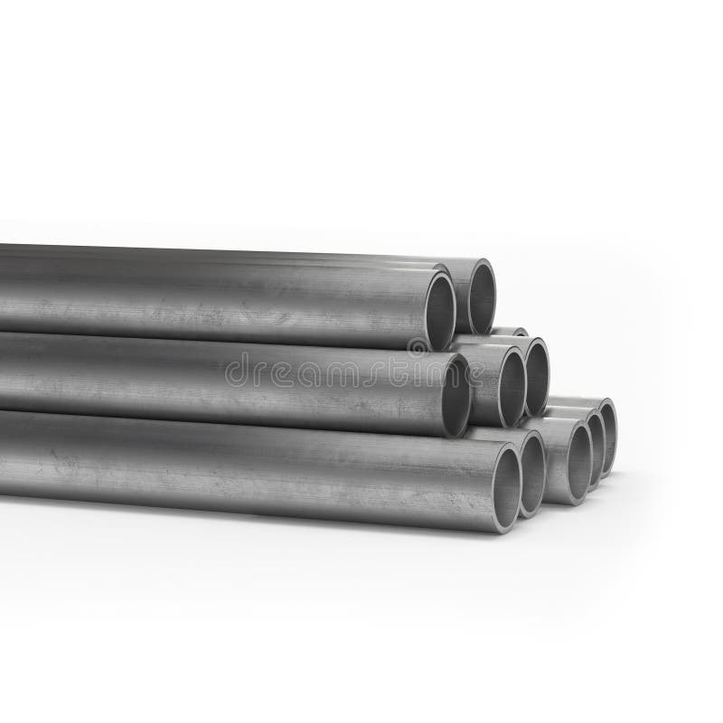 Stainless Steel Tube 3d Rendering Isolated. Stock Photo - Illustration ...