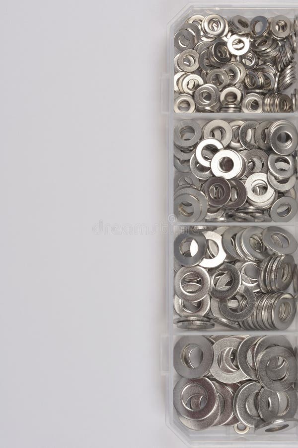 Stainless steel washers stock image. Image of precision - 372306821