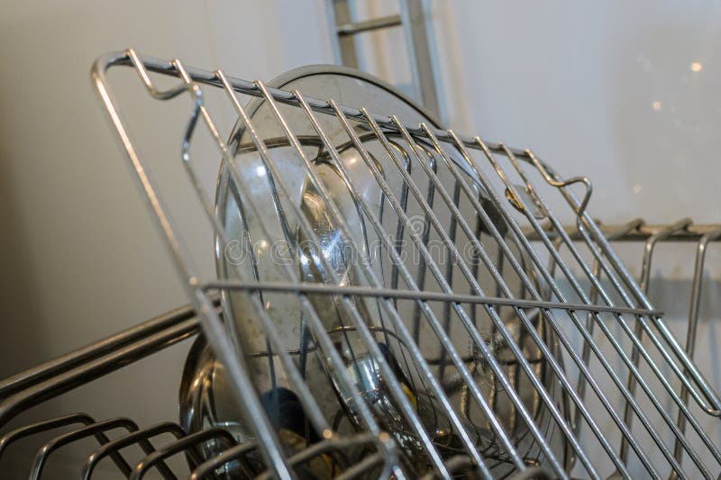 Stainless Steel Wire Mesh Draining and Support Rack. Stock Image ...