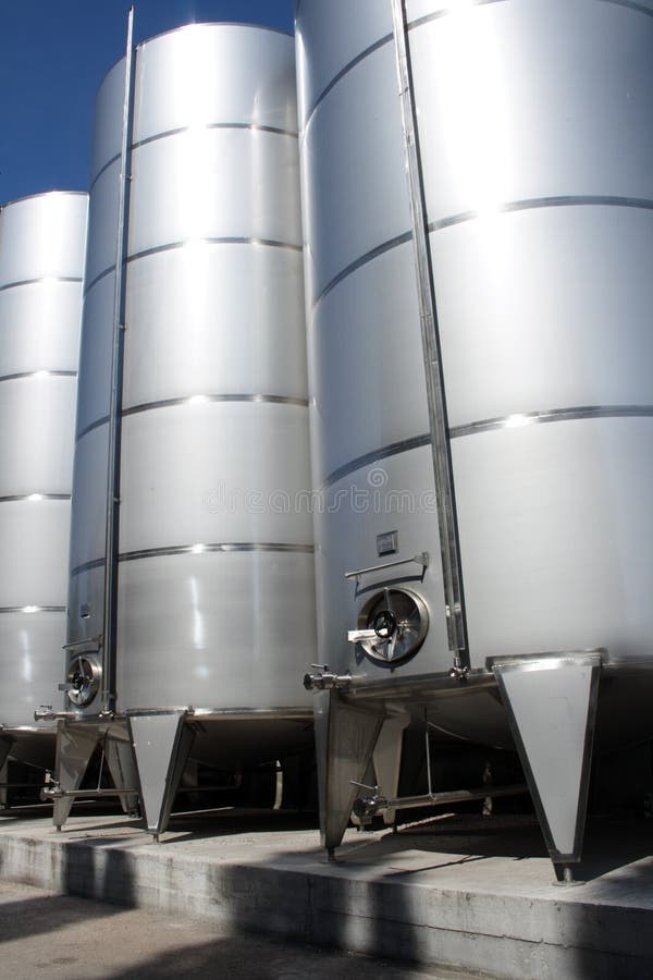 Stainless tanks stock photo. Image of winery, chemical - 6124972