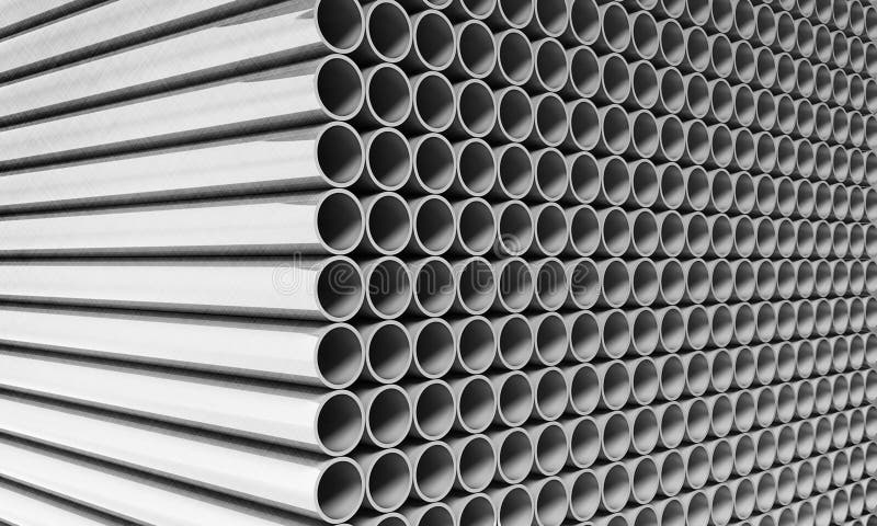 Stack of Steel Tubing, Stainless Tubes Stock Illustration ...