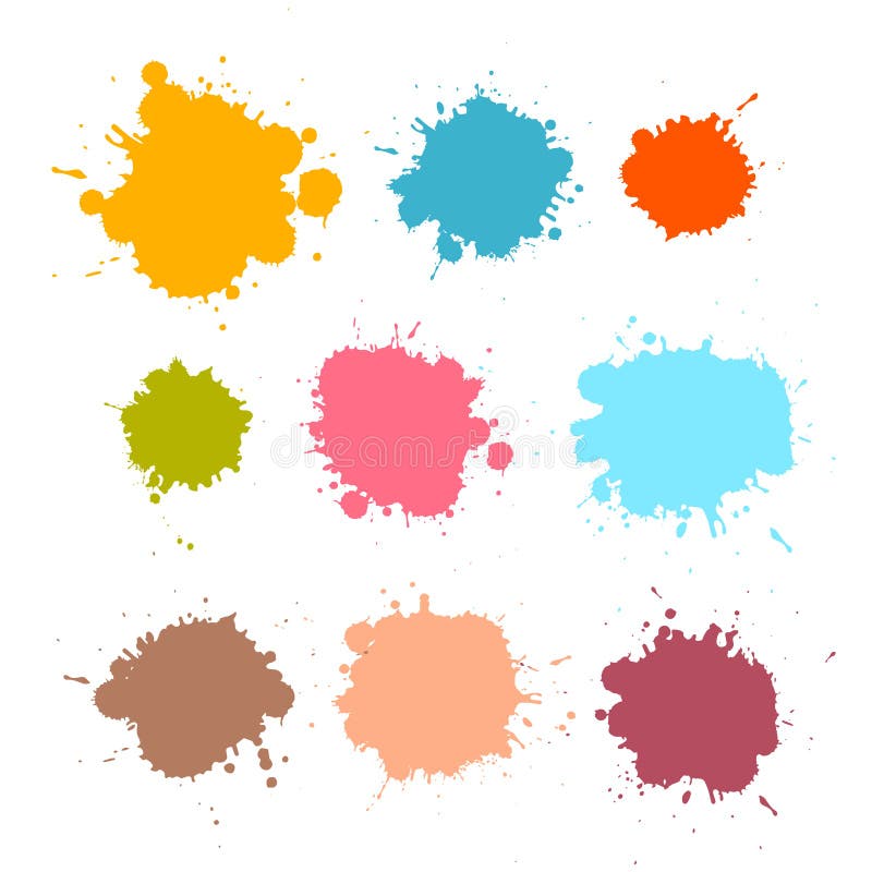 Color ink splash stock vector. Illustration of blots - 22246744