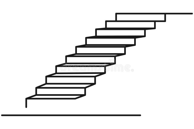 Stairway Symbol To Reach Achievement. Staircase Vector Icon Stock ...