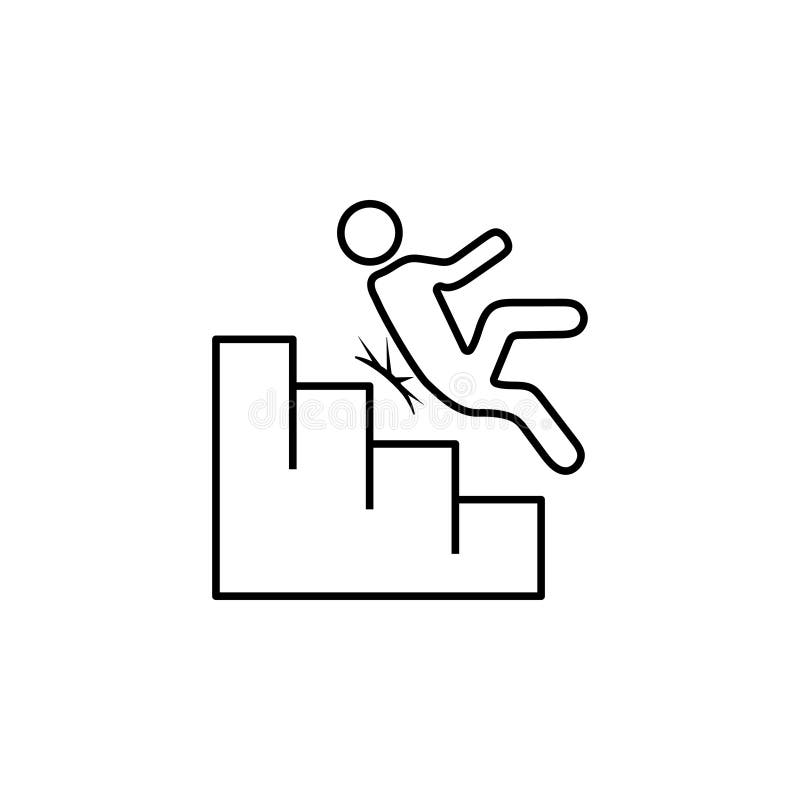 Stair accident icon vector stock vector. Illustration of work - 226999672