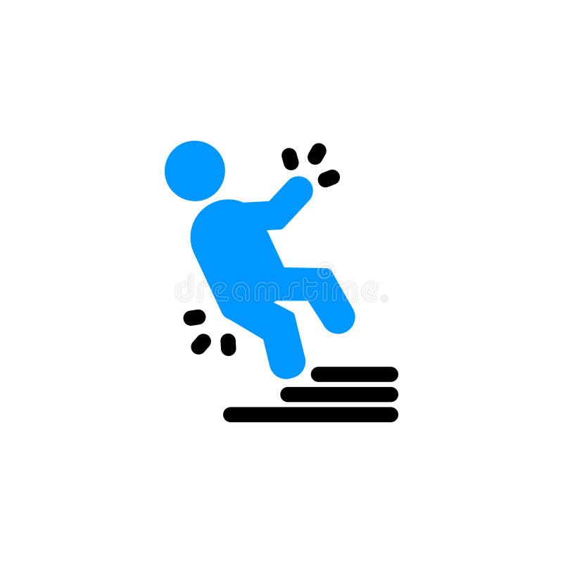 Stair accident icon vector stock vector. Illustration of stairs - 226999635