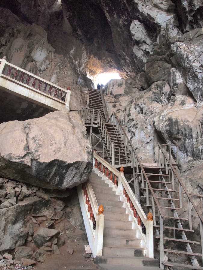 Stair in cave stock image. Image of tunnel, landmark - 166438543