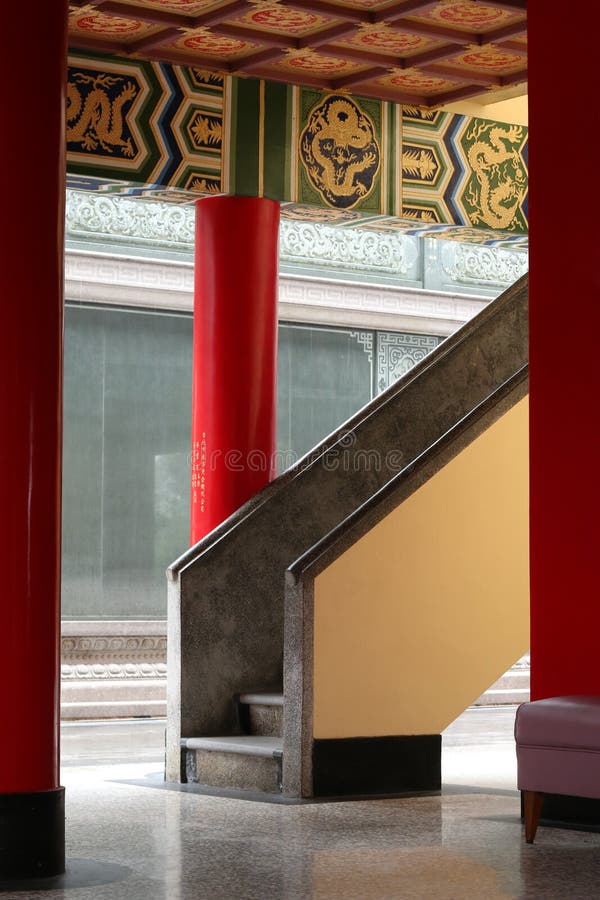 Chinese stair stock image. Image of elegant, inside, residential - 34490965