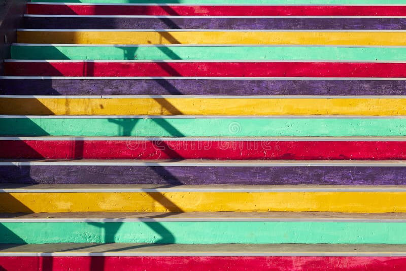 Stair with colorful steps stock image. Image of colors - 105678225