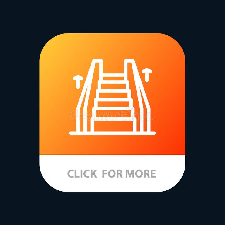 Stair, Elevator, Electric, Ladder Mobile App Button. Android and IOS ...