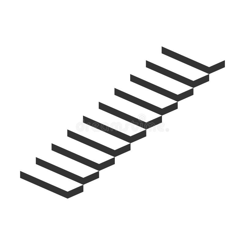 Stair Graphic Abstract Icon Stock Vector - Illustration of construction ...
