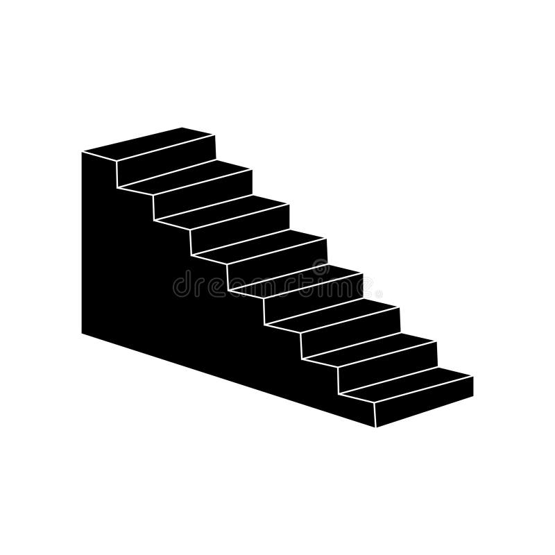 Stair icon design stock illustration. Illustration of vector - 340955408