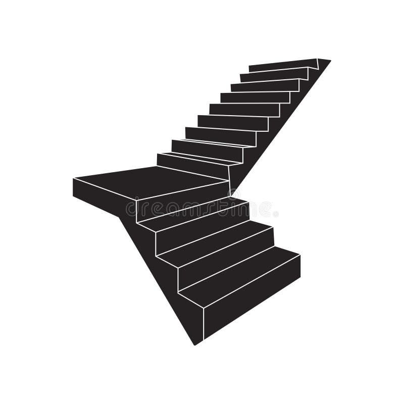 Stair icon design stock vector. Illustration of shape - 341139772