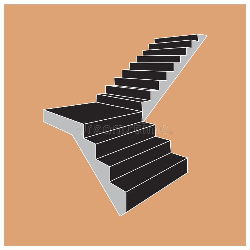 Stair icon design stock vector. Illustration of yellow - 341139778