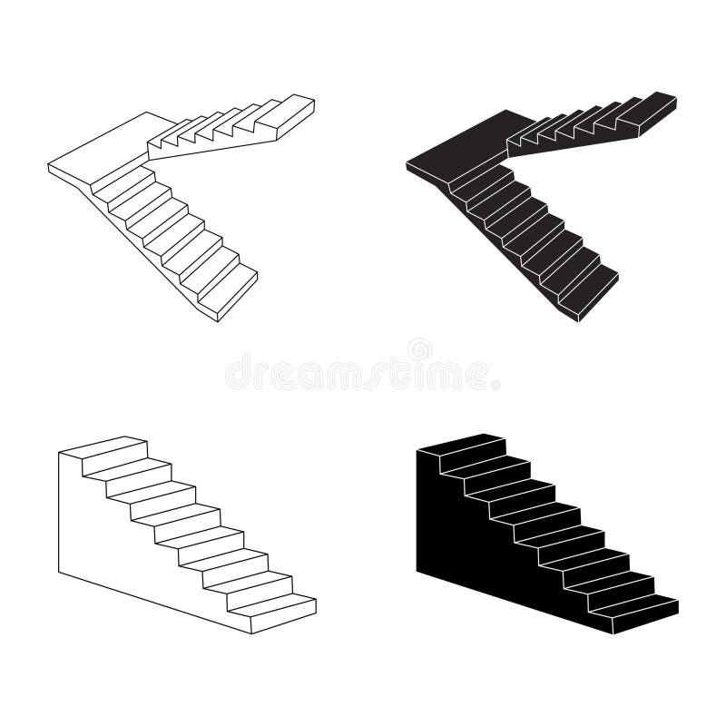 Stair icon design stock illustration. Illustration of healthy - 341837032