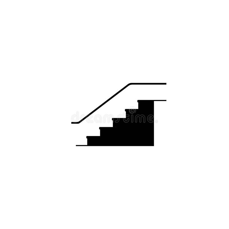 Stair icon stock vector. Illustration of stairway, vector - 203479038