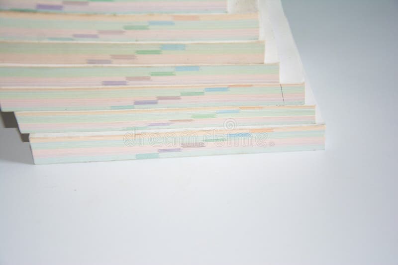 Stacked Book Silhouette, Colorful Inner Page Stripes, on a Pure White ...