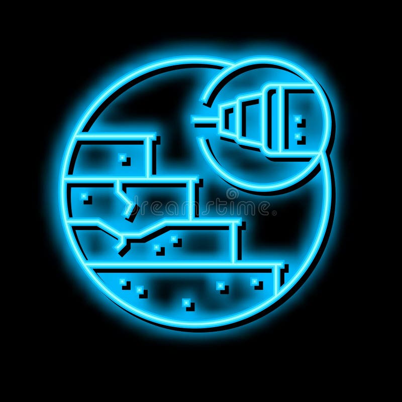 Stair Refinishing Neon Glow Icon Illustration Stock Vector ...