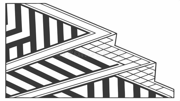Stair Step Pattern, Architectural Vector Design Element. Vector Design ...