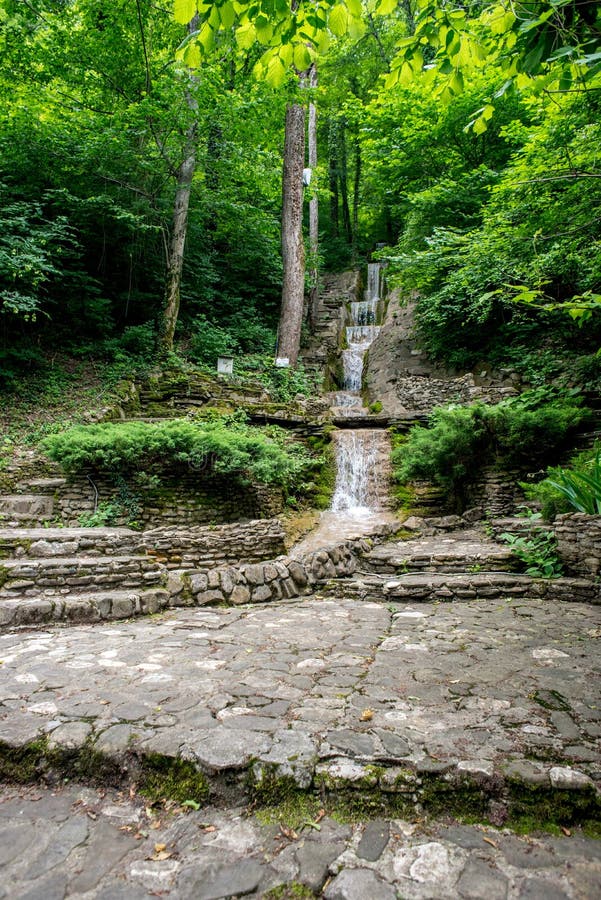 Stair Step Waterfall in Gelendzhik Stock Image - Image of creek ...