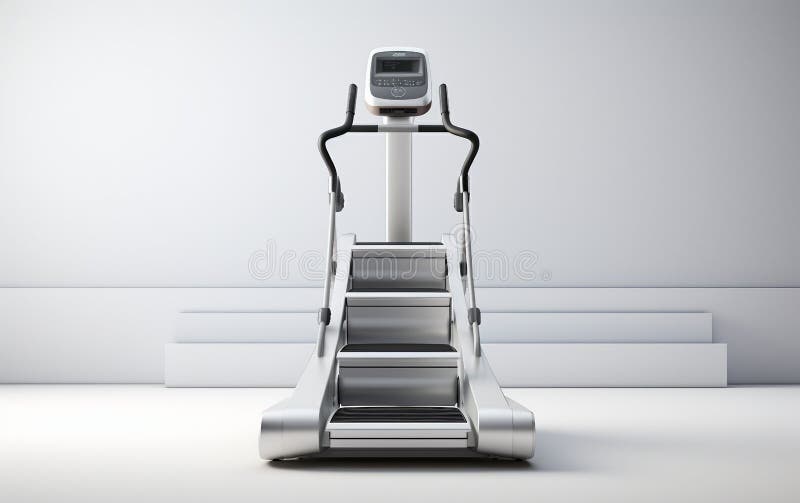 Stair Stepper Clear Backdrop -Generative Ai Stock Illustration ...
