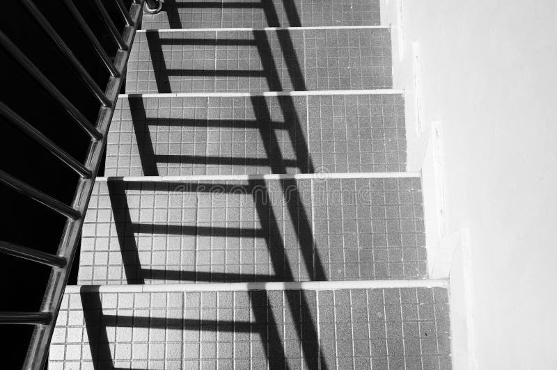 Shadow Handrail Flowing Across Steps Stock Photo - Image of outdoor ...