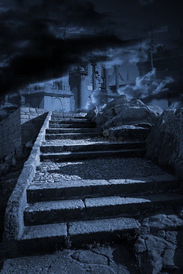 Stair to heaven or hell stock photo. Image of conceptual - 20412306