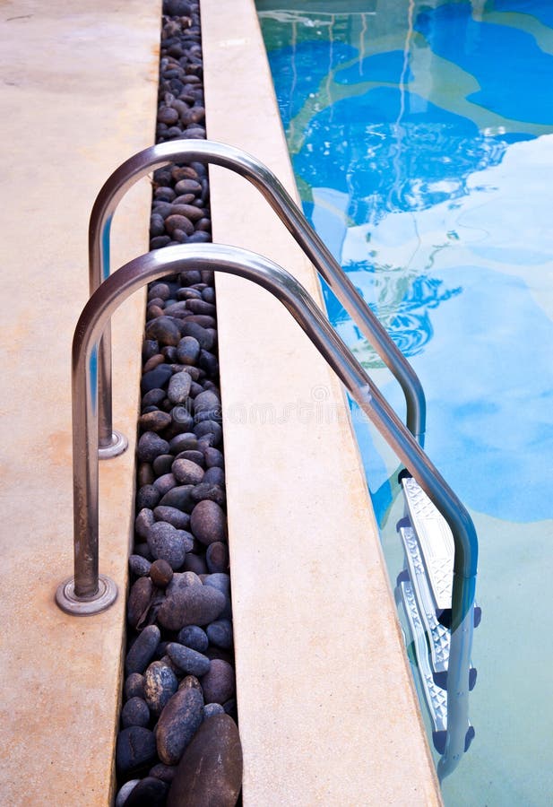 Stair in to the pool stock photo. Image of palm, pool - 33779386