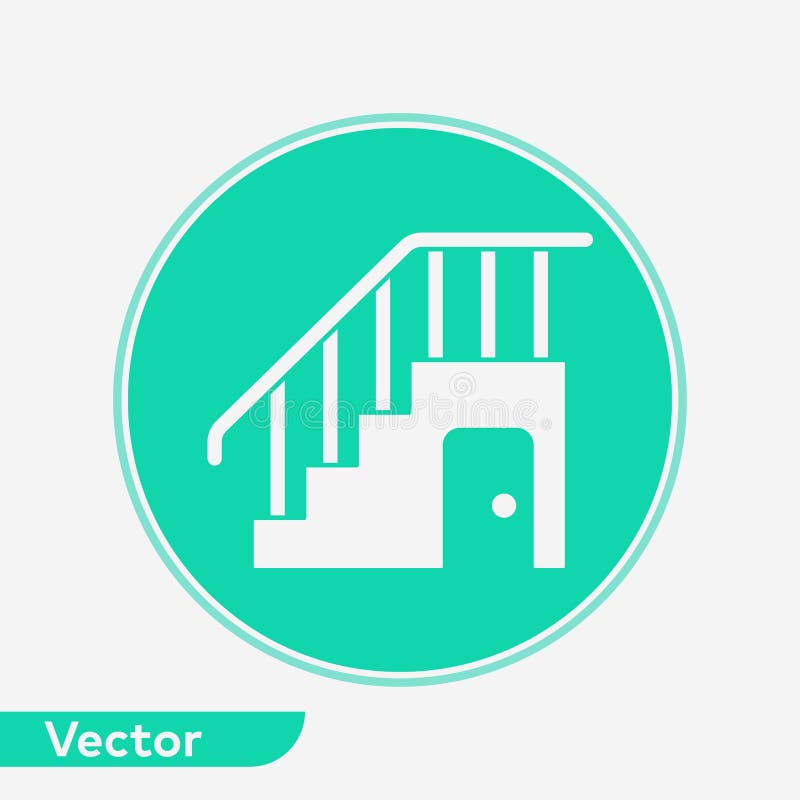 Stair Vector Icon Sign Symbol Stock Illustration - Illustration of ...