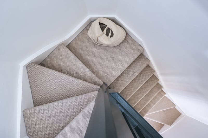 Staircase from above stock image. Image of townhouse - 246740195