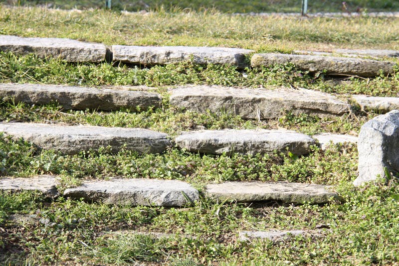 Staircase of Ancient Rectangular Stones Stock Photo - Image of natural ...