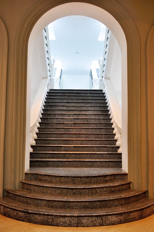 Staircase through a arch stock photo. Image of arch, white - 21877794