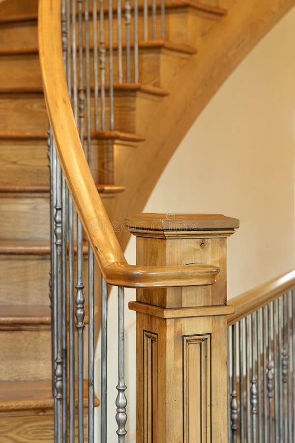 Staircase Banister Close Up Stock Image - Image of steps, rail: 8539317