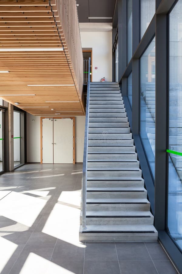 Staircase in an building stock image. Image of architecture - 215291003