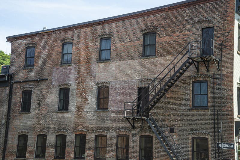 A staircase on a building stock image. Image of wall - 155851123