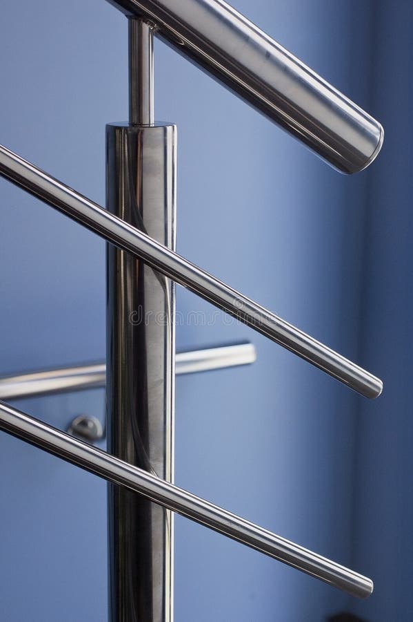 Staircase with Chromed Railing Stock Image - Image of chrome ...
