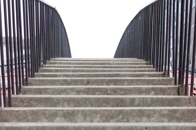 Staircase with Concrete Steps Leading To the Sky Stock Photo - Image of ...