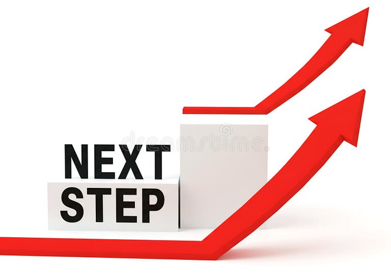 Staircase Design Showing Progress Bold Next Step Goal Achievement ...