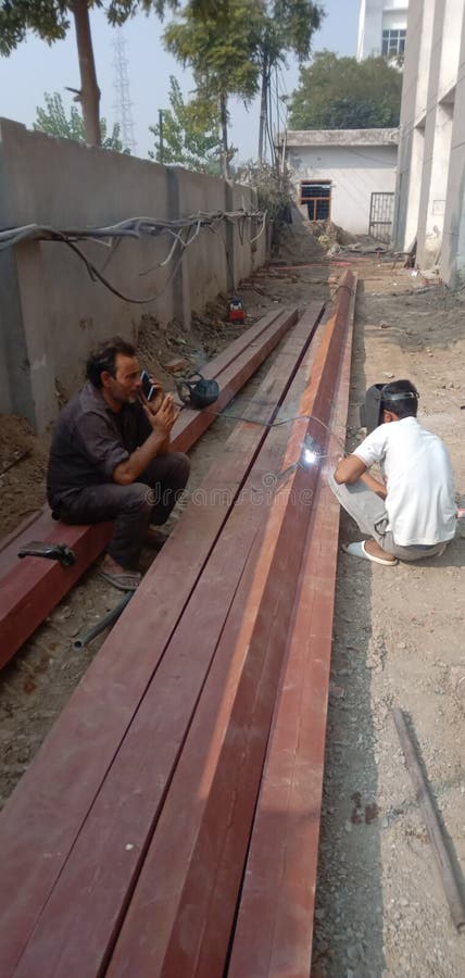 Staircase Fabrication Work in Progress Editorial Image - Image of ...