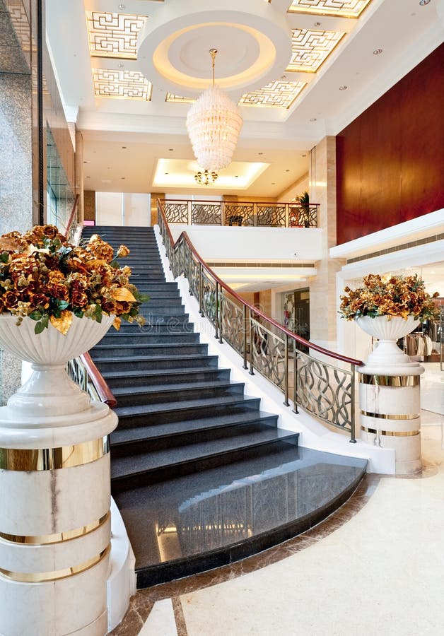 Staircase at the Hotel Lobby Stock Photo - Image of staircase, angle ...