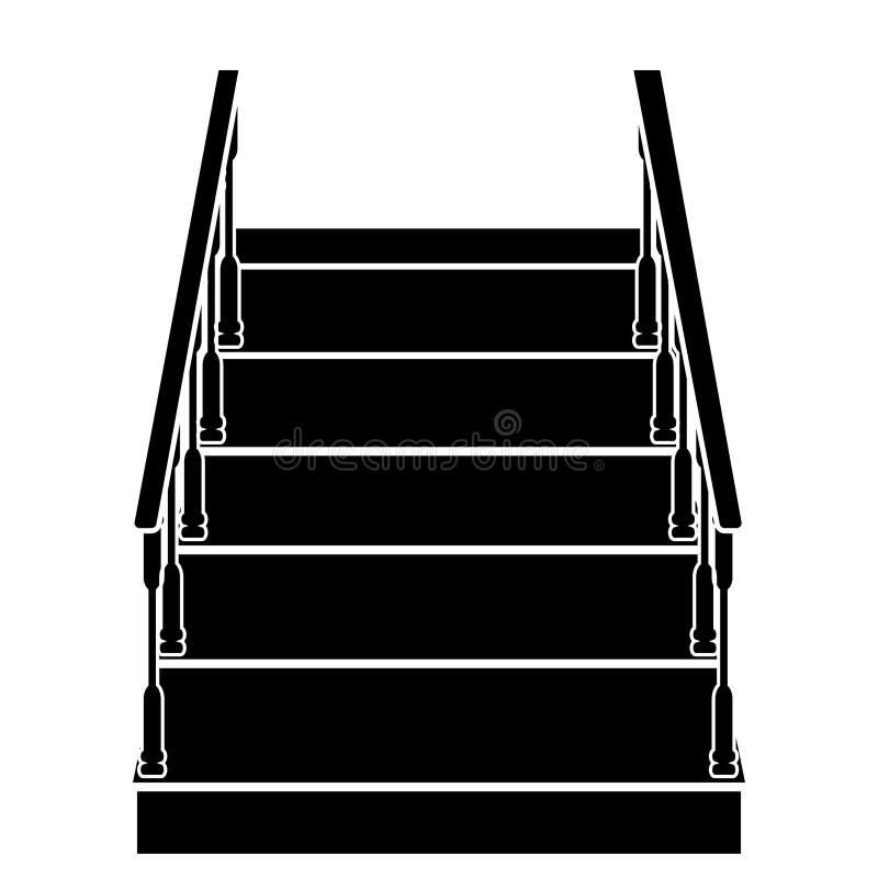 Staircase Silhouette Side Stock Illustrations – 38 Staircase Silhouette ...