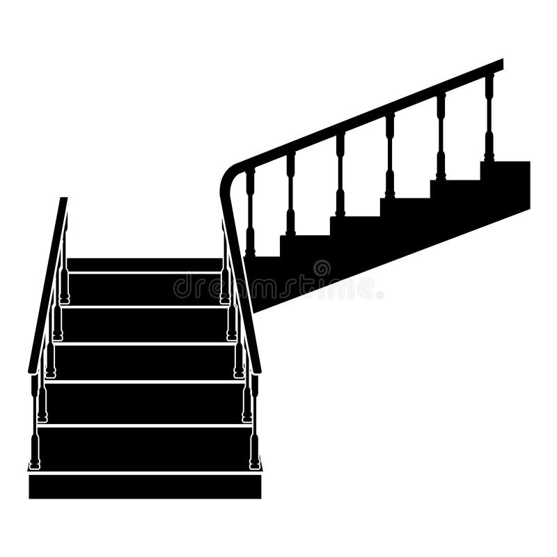Staircase Silhouette Side Stock Illustrations – 33 Staircase Silhouette ...