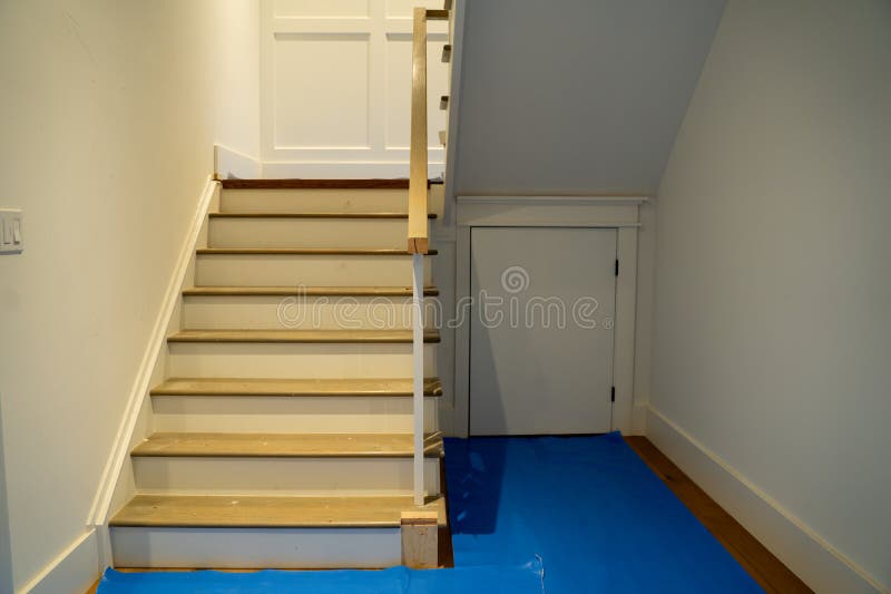 Staircase in a House Under Renovation Stock Image - Image of phase ...