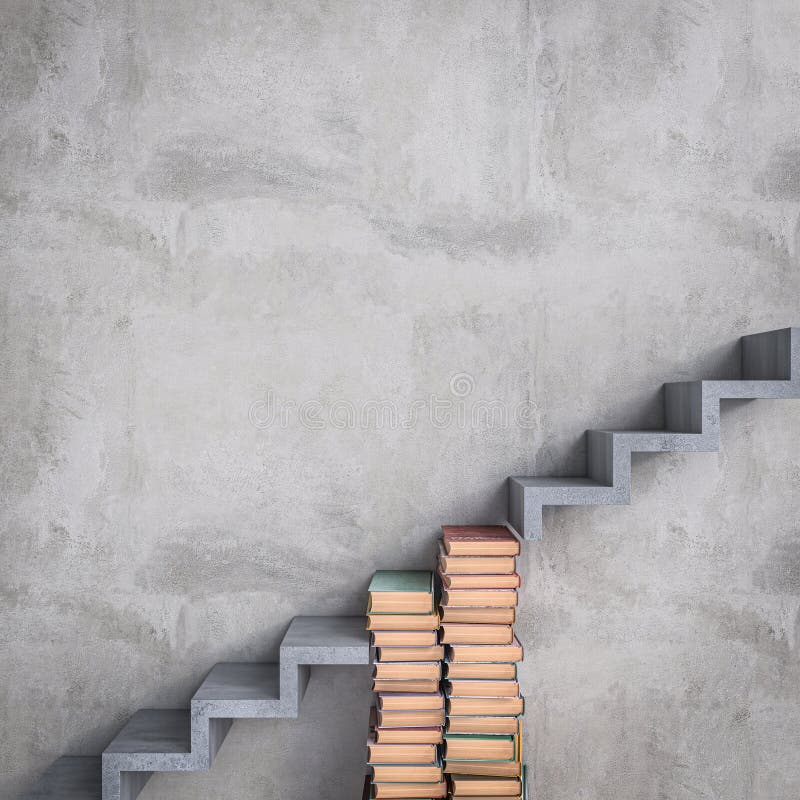 Staircase of Knowledge Background Stock Illustration - Illustration of ...