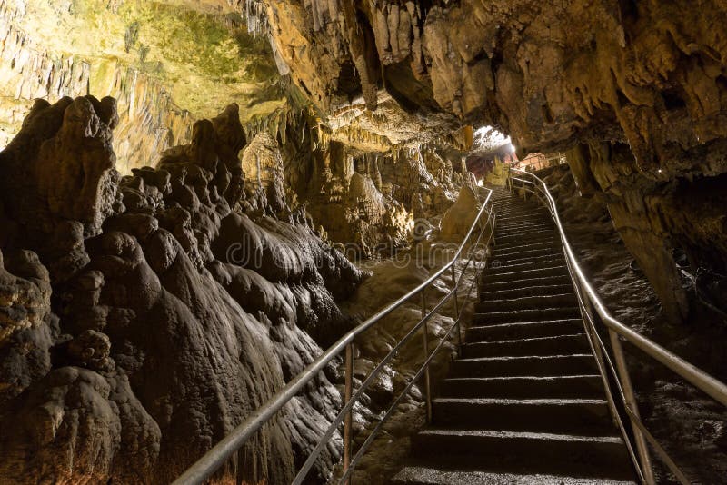 Staircase Leading To the Entrance of the Cave Stock Photo - Image of ...